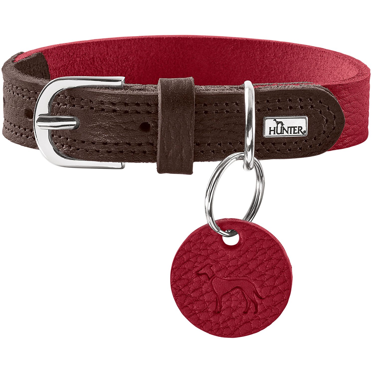 Halsband Karlby S (40), rot/dunkelbraun | inpetto